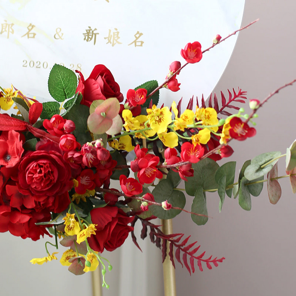 floral arrangement for signage, wedding welcome signage, shop open ...