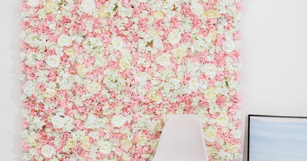 luxury pink and champagne rose flowers wall, rose flowers backdrop - 10165