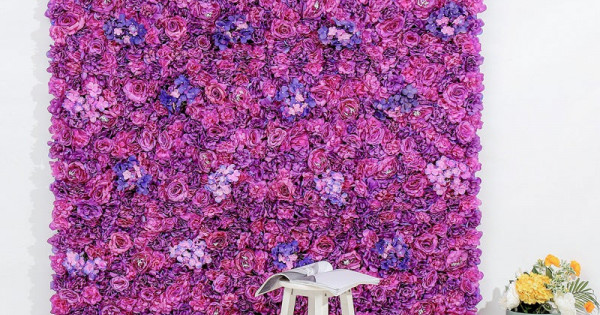 luxury purple rose flowers wall, rose flowers backdrop - 10211