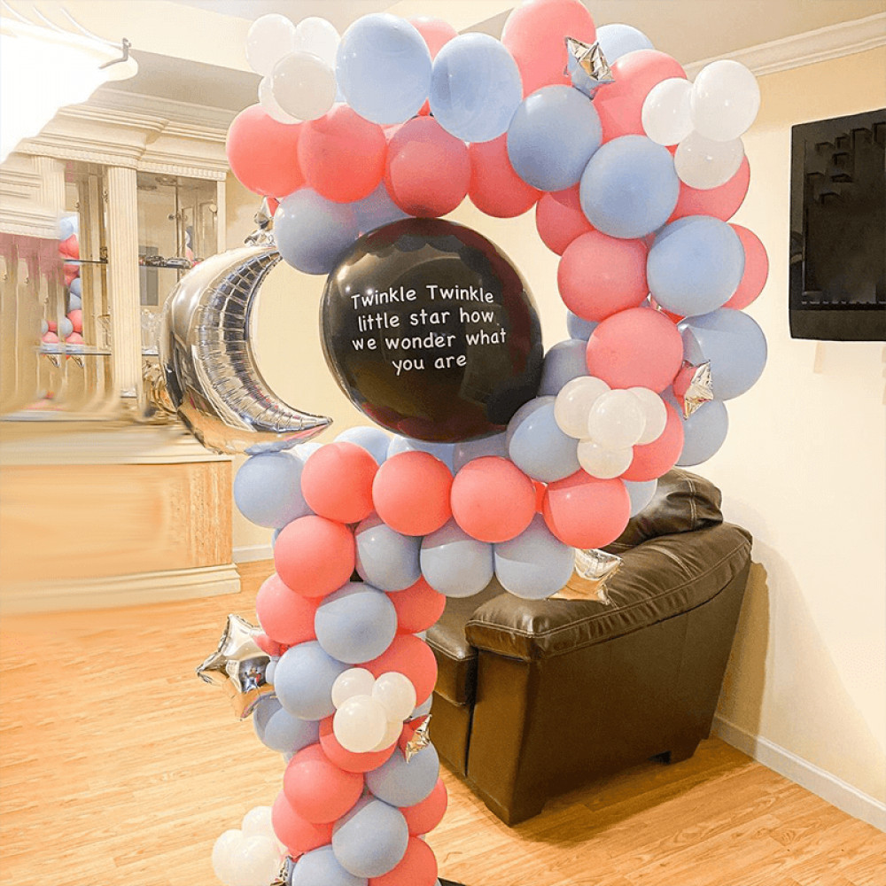 1m party & hoop balloon circle loop stand moon | question mark | half ...