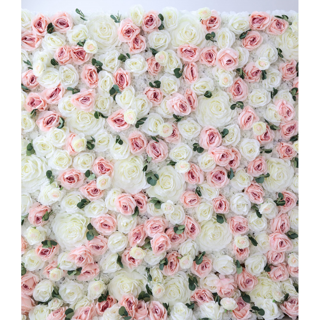 pink and white rose cloth flower wall fabric rollin up reed pampas grass curtain floral wall ...
