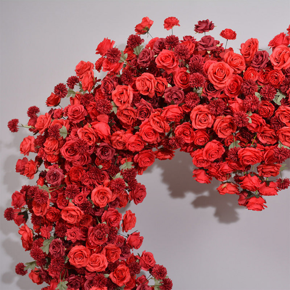 red roses heart shape, floral arch, wedding arch backdrop, including ...